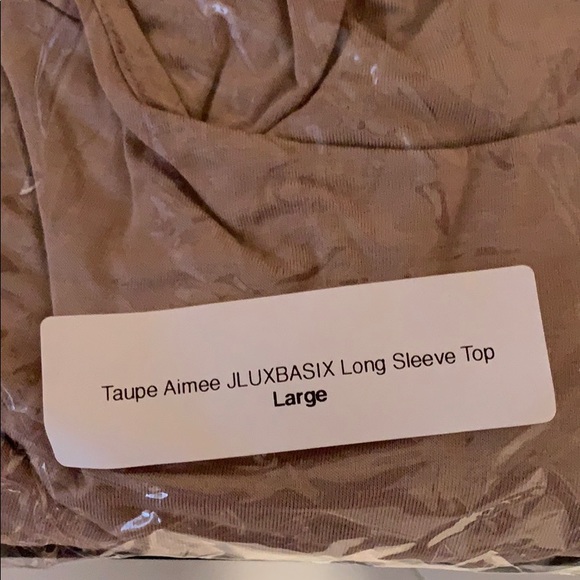 JLUXLABEL | Tops | Nwt Jluxlabel Taupe Aimee Jluxbasix Long Sleeve To ...